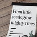 Canvas Growth Chart Height Ruler Tracker Hanging Sign Watercolor Trees ...