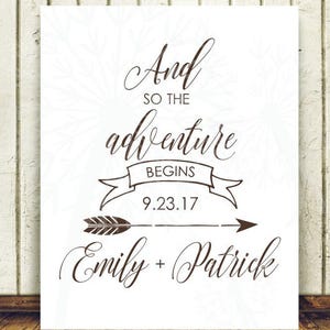The Adventure Begins Personalized Vinyl Lettering Art Wall Sticker ...
