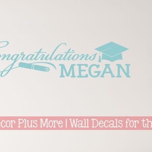 Custom Congratulations Graduate Vinyl Sticker Graduation Decal ...