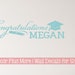 Custom Congratulations Graduate Vinyl Sticker Graduation Decal ...