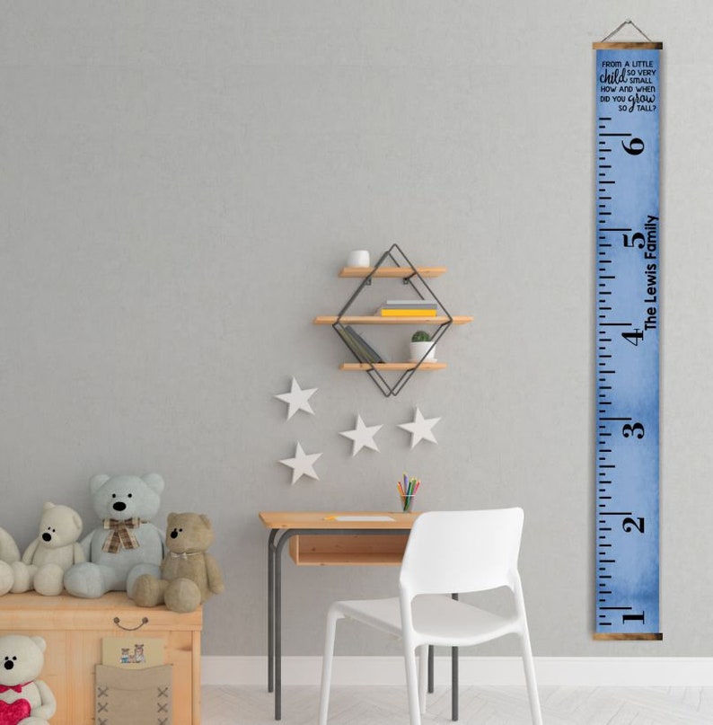 How'd You Grow so Tall 6ft Canvas Growth Height Chart for Kids Wall Art ...