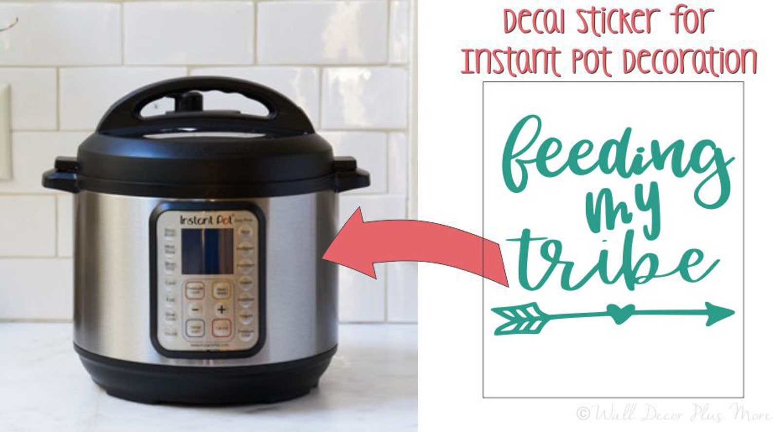 Feeding My Tribe Instant Pot Mom Decal Vinyl Sticker Letters for ...