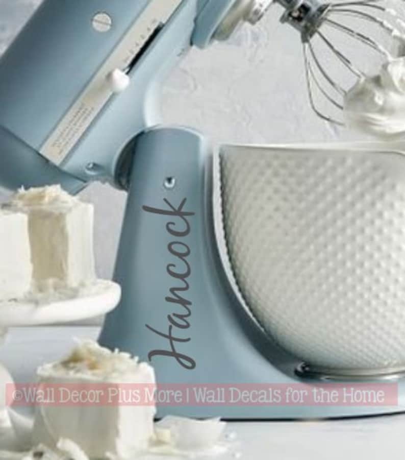 Kitchen Appliance Decal Vinyl Sticker Cursive Name Personalize - Etsy
