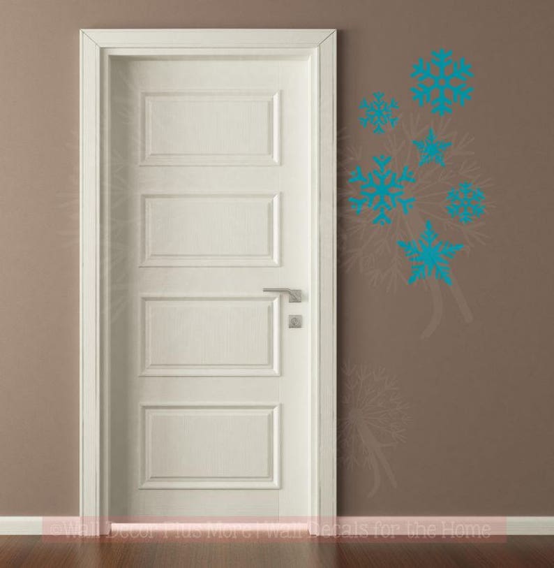 Snowflakes Winter Vinyl Stickers Winter Wall Art Decals for Home Decor ...
