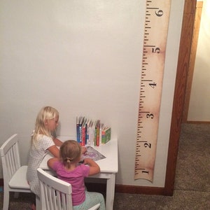 Canvas Growth Height Chart for Kids Loved Beyond Measure Wall Art Print ...