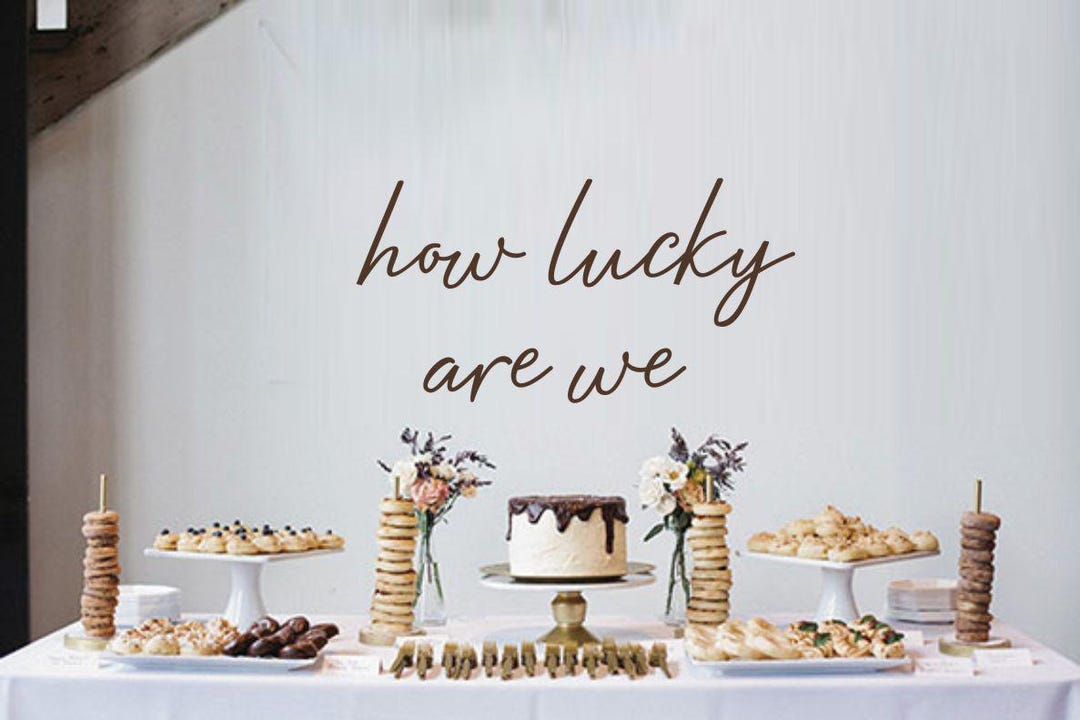 How Lucky Are We Vinyl Wall Decal – Inspirational Bedroom Quote Decor ...