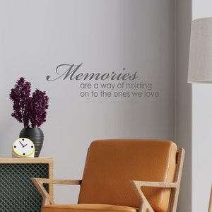Memorial Wall Quote Decals Memories a Way of Holding on to the Ones We ...