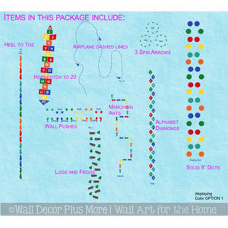 Sensory Path Package Floor Decal Stickers School Hallway Art Covers 61 ...