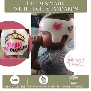 Girls Name Princess Cranial Helmet Band Decal Sticker Accessories ...