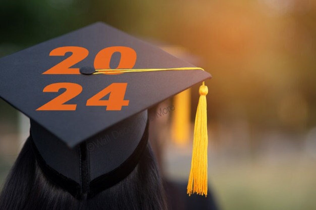 Graduation Hat Decoration Class of 2024 Vinyl Decal Sticker for ...