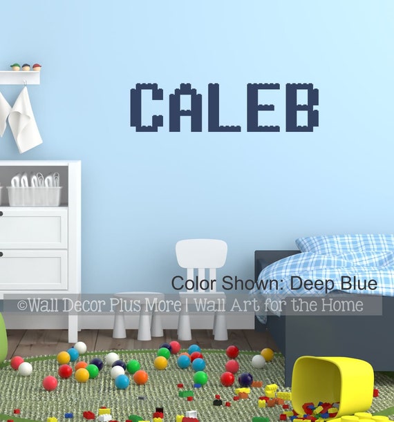 Building Blocks Personalized Name Custom Kids Bedroom Wall | Etsy