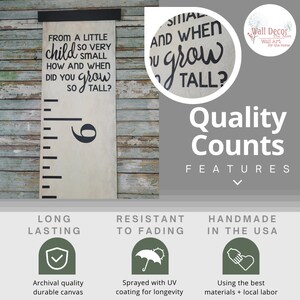 How'd You Grow so Tall 6ft Canvas Growth Height Chart for Kids Wall Art ...