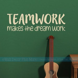 Wall Decals Teamwork Makes the Dream Work Office Vinyl Sticker ...