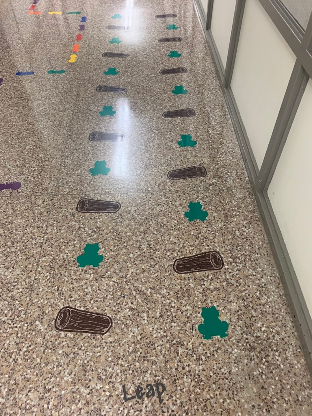 Sensory Path Leap Frogs and Logs Vinyl Sticker Decals School Hallway ...