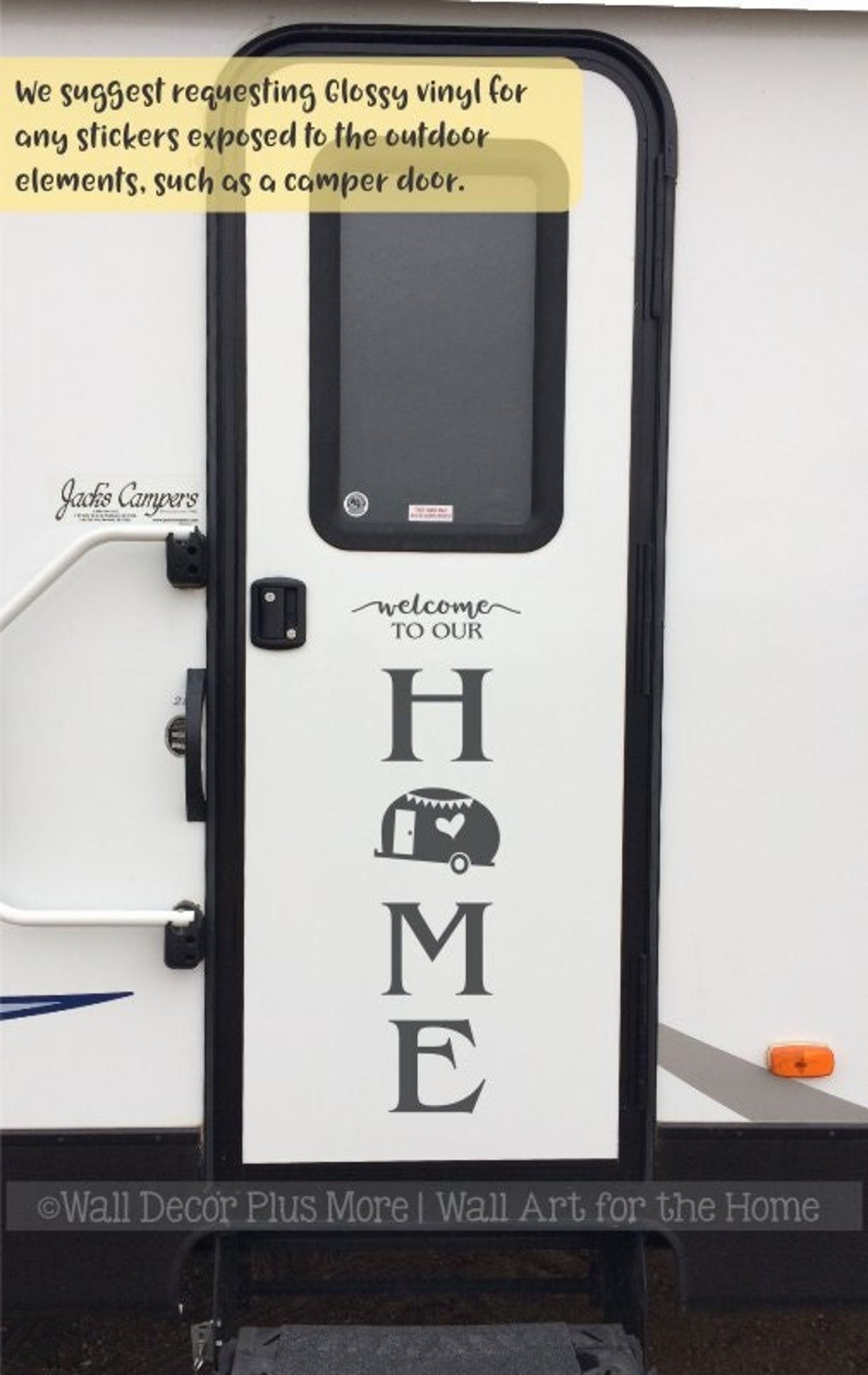 Wall Decals Decor Sticker RV Camper Decal Welcome to Our Home Vertical ...