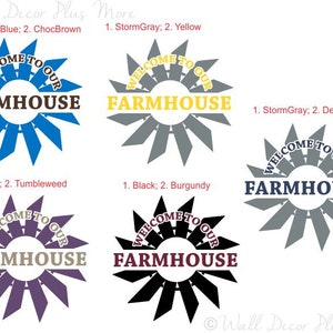 Farmhouse Style Decor Windmill Wall Stickers Welcome Vinyl Art Decals ...