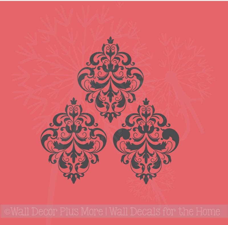 Vintage Victorian Wall Flower Medallions Sticker Decals Vinyl | Etsy