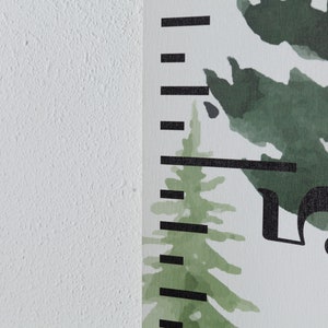 Canvas Growth Chart Height Ruler Tracker Hanging Sign Watercolor Trees ...