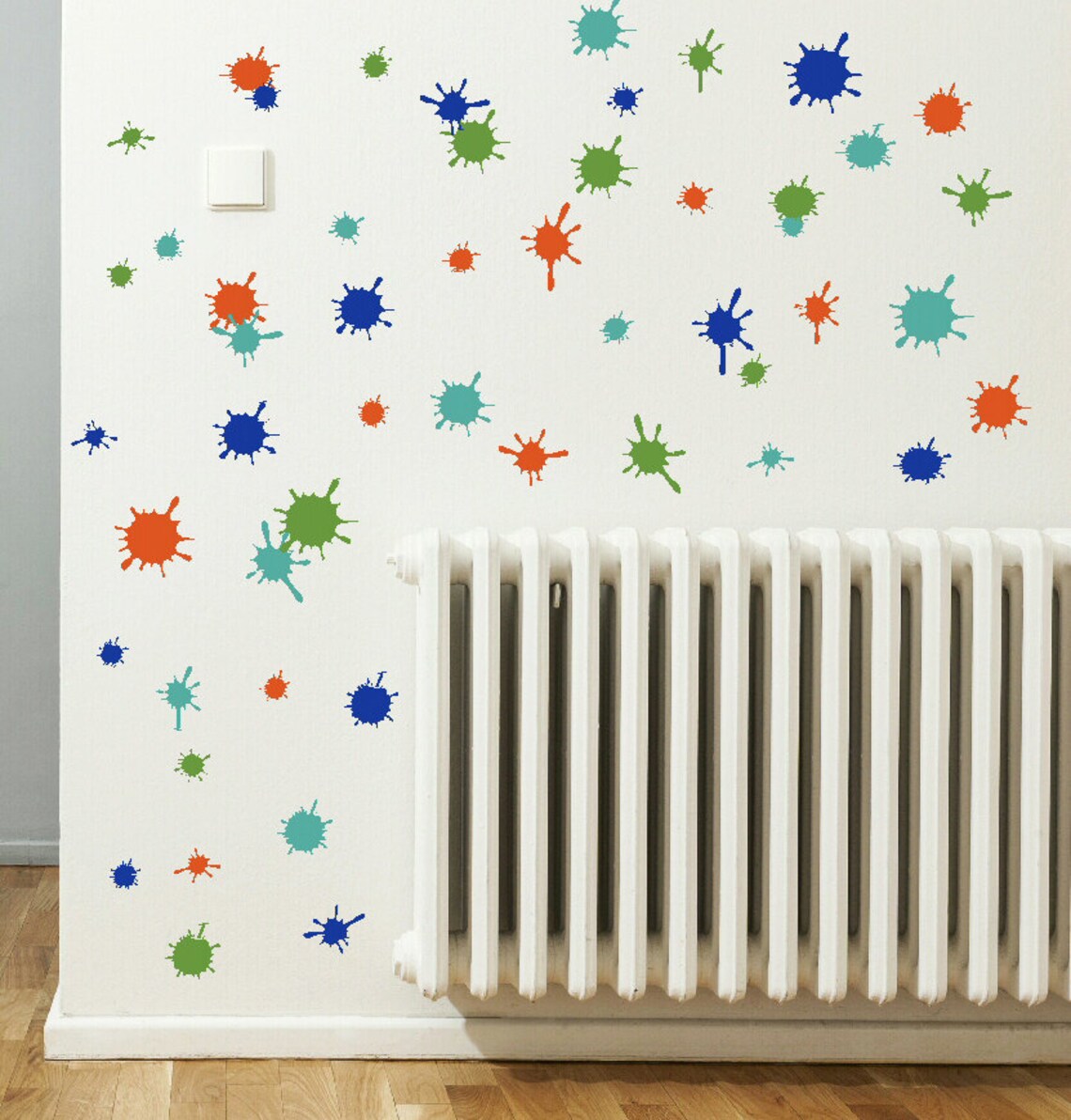 4color Splatter & Splotches Wall Sticker Vinyl Decal Removable Wall Art ...