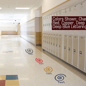 Sensory Path Floor Decal Stickers School Hall Activity Swirl Twirl Spin ...