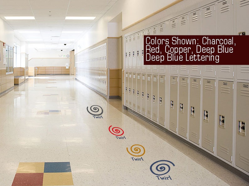Sensory Path Floor Decal Stickers School Hall Activity Swirl Twirl Spin ...
