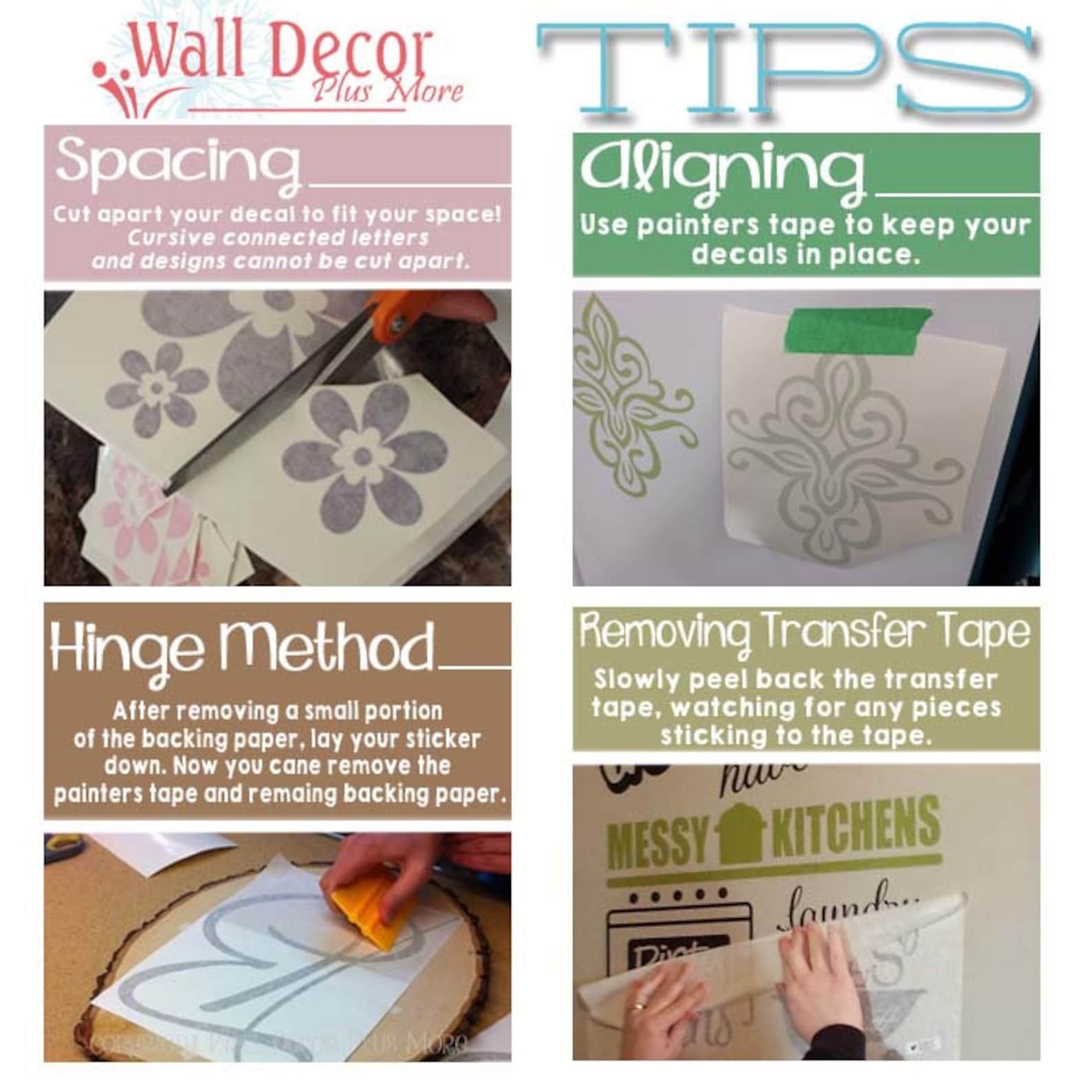 Set of 2 Swirls Scroll Wall Art Decals Vinyl Stickers Home Kitchen ...