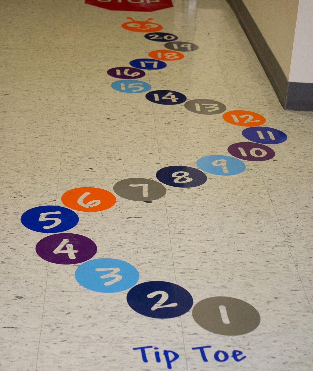 Sensory Path Floor Decal Stickers Caterpillar Numbers School Activity ...