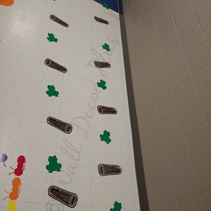 Sensory Path Leap Frogs and Logs Vinyl Sticker Decals School Hallway ...