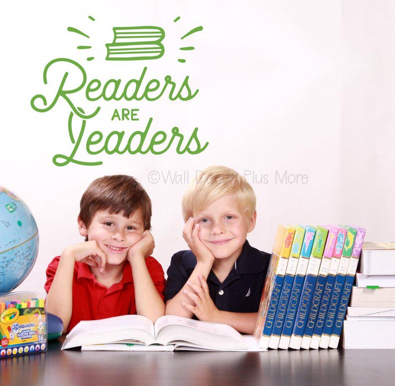 Readers Are Leaders Wall Art Decal - Inspiring Classroom Decor School ...