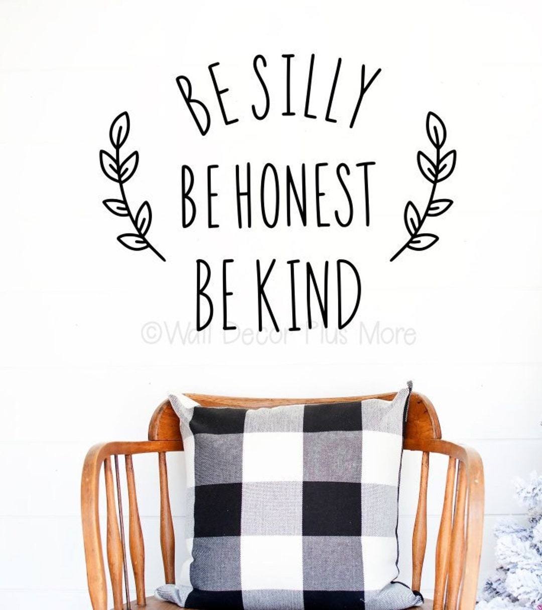 Be Silly Honest Kind Modern Wall Art Typography Decal Sticker - Etsy