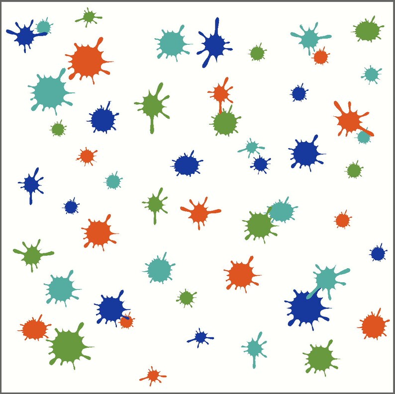 4color Splatter & Splotches Wall Sticker Vinyl Decal Removable Wall Art ...