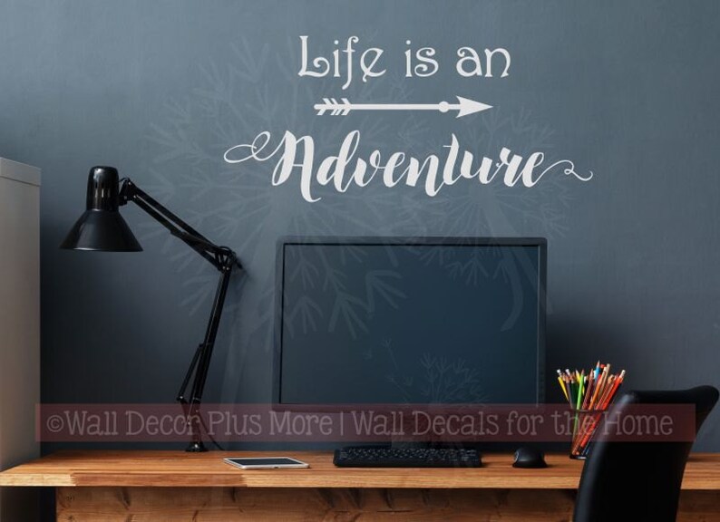 Vinyl Lettering Arrow Art With Inspiring Wall Decal Quote Life - Etsy