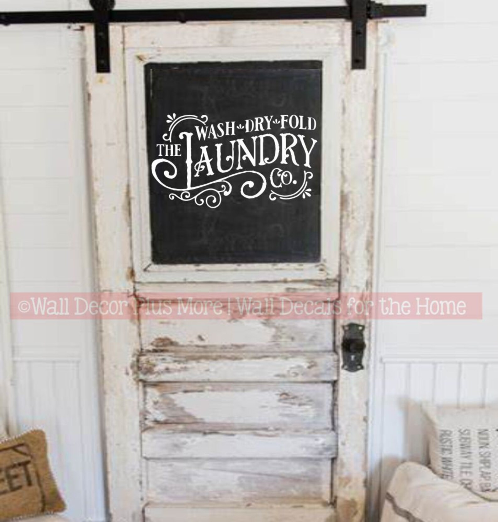 Laundry Room Wall Decal the Laundry Co Wash Dry Fold Vinyl - Etsy