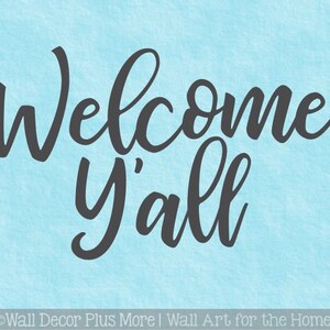 Welcome Y'all Wall Art Decal Sticker Quote Front Door Decor - Etsy