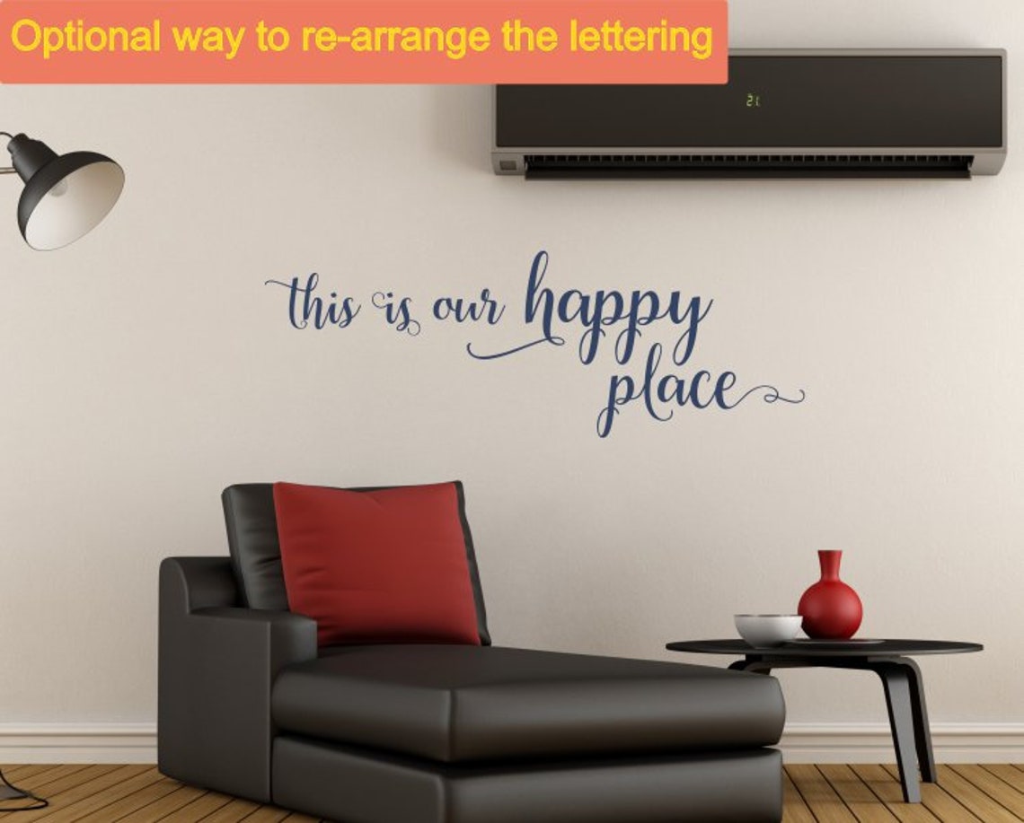 Wall Decals Decor Sticker This is Our Happy Place Quote Wall Words ...