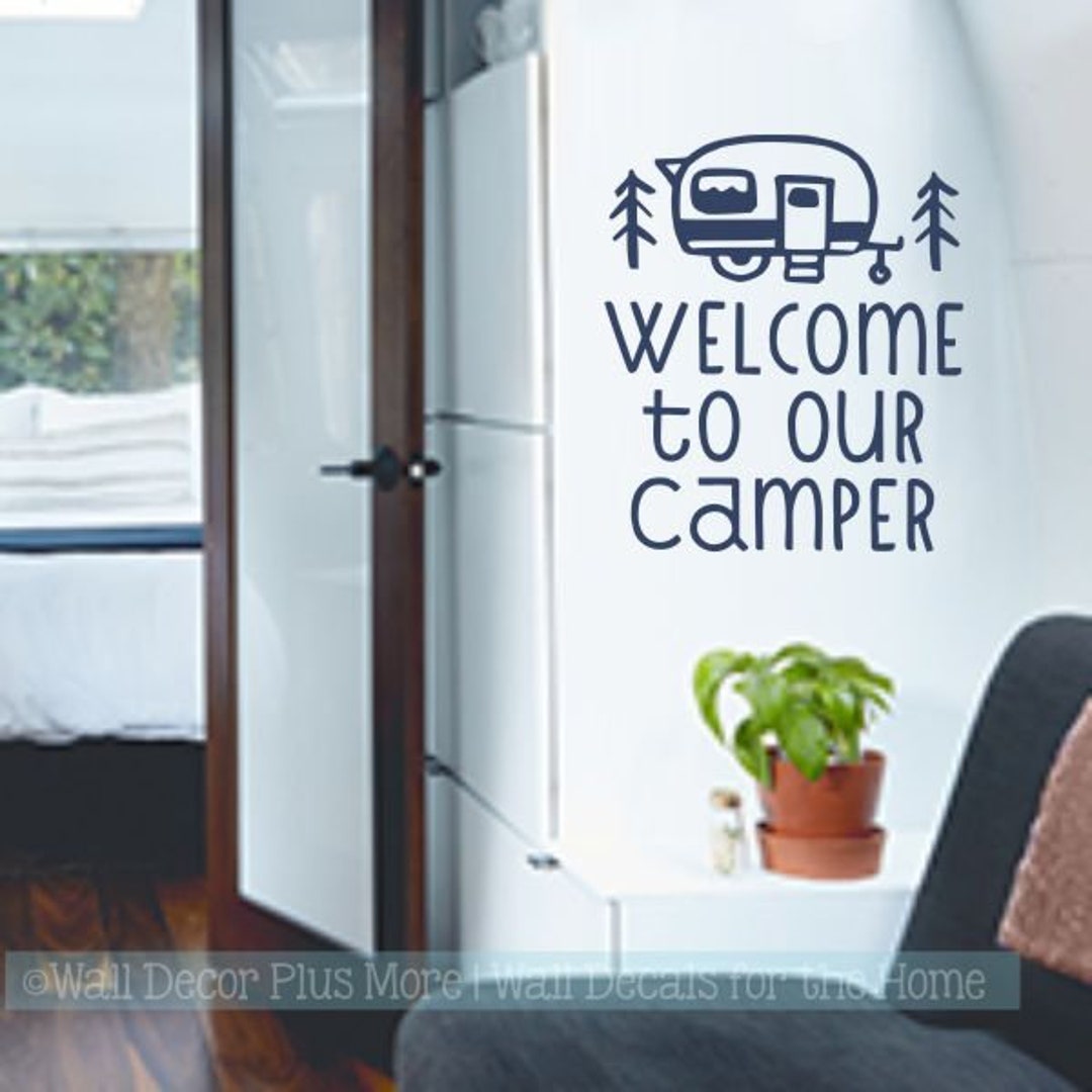 RV Decals Camper Decor Sticker Welcome to Our Camper Wall Words Vinyl ...
