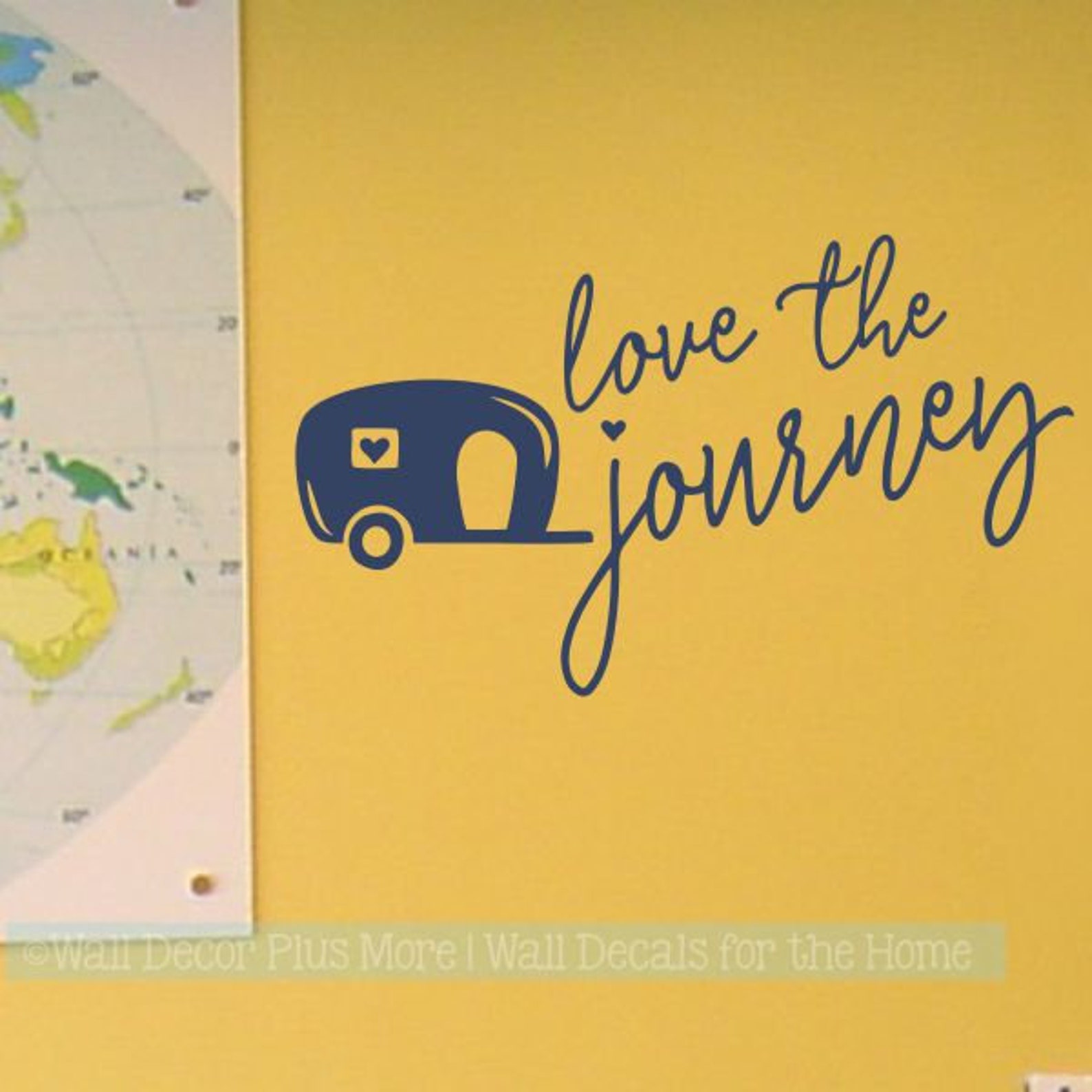 Camper RV Decals Love the Journey Vintage Art Stickers Wall - Etsy