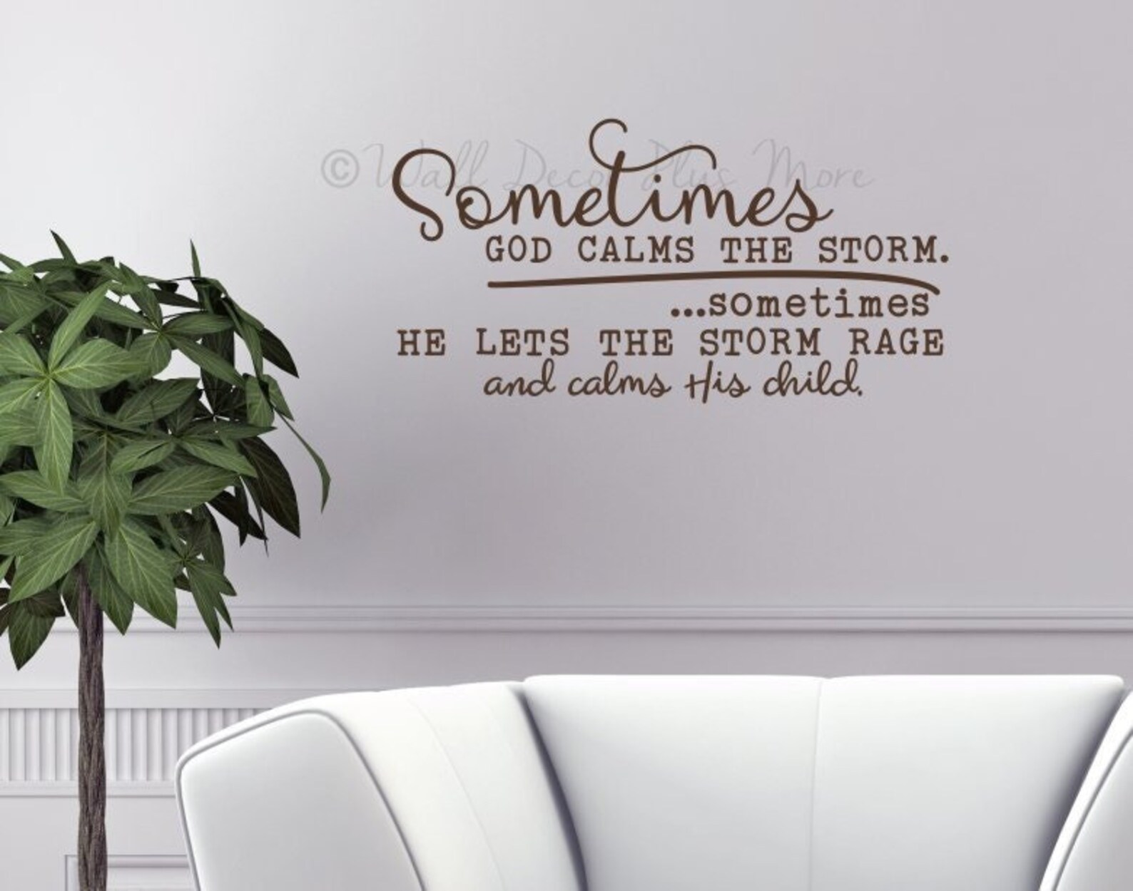 Wall Decals God Calms Storm Vinyl Decals Religious Wall Sticker Quotes ...