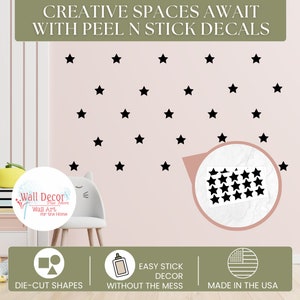 2 Inch Star Wall Stickers Vinyl Decal Peel and Stick 30pc Easy Decor ...