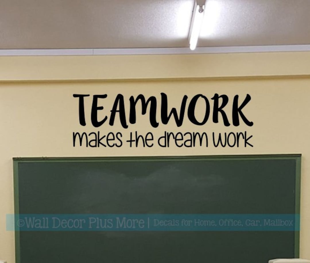 Wall Decals Teamwork Makes the Dream Work Office Vinyl Sticker ...
