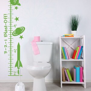 Height Ruler Wall Decals Vinyl Stickers Space Solar System Rocket ...