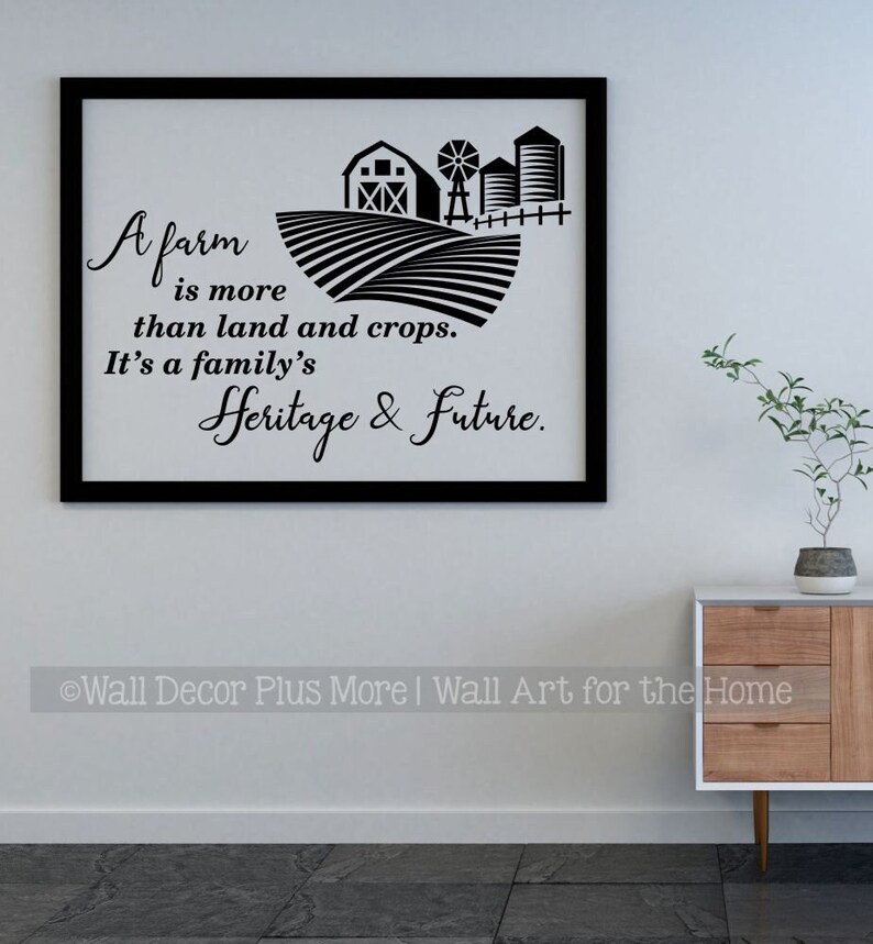 Farmer Wall Art Quote Decal Farming Sticker A Farm Family's Heritage ...