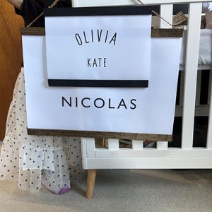 Canvas Name Sign Custom Wall Art Hanging Banner With Wood Personalized ...