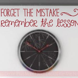 Forget Mistake Remember Lesson Wall Sticker Quotes School Vinyl Letter ...