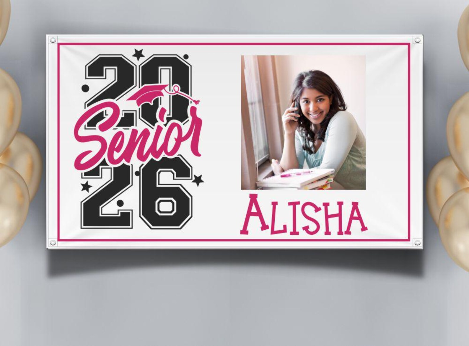 Congratulations 2026 Senior Name Photo Graduation Banner Personalized ...