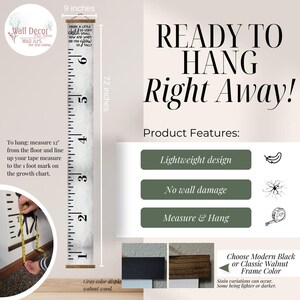 How'd You Grow so Tall 6ft Canvas Growth Height Chart for Kids Wall Art ...