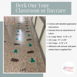 Sensory Path Leap Frogs and Logs Vinyl Sticker Decals School Hallway ...