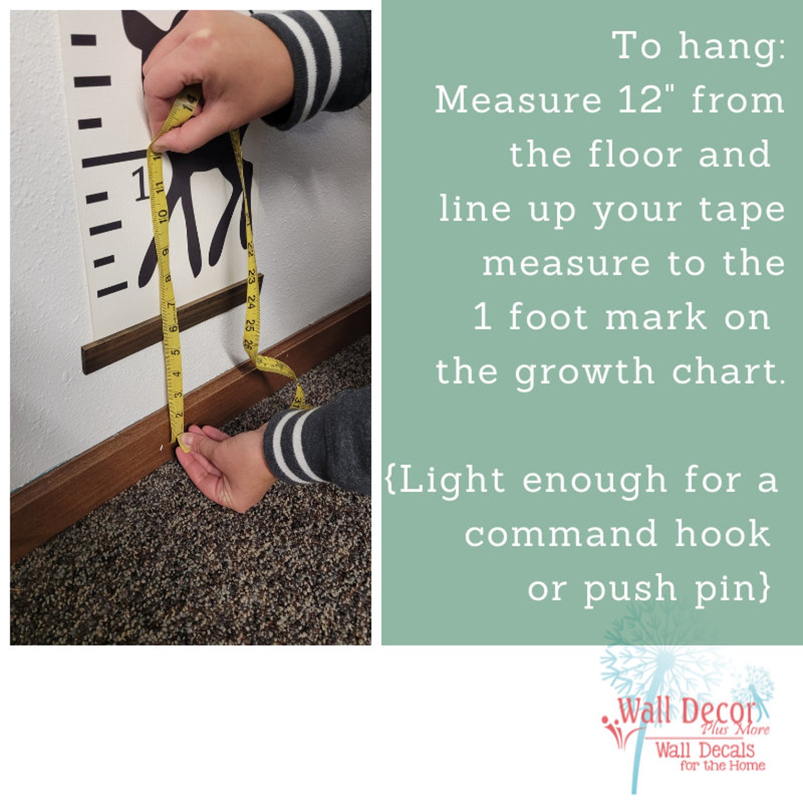 Canvas Growth Chart Height Ruler Tracker Hanging Sign Woodland - Etsy
