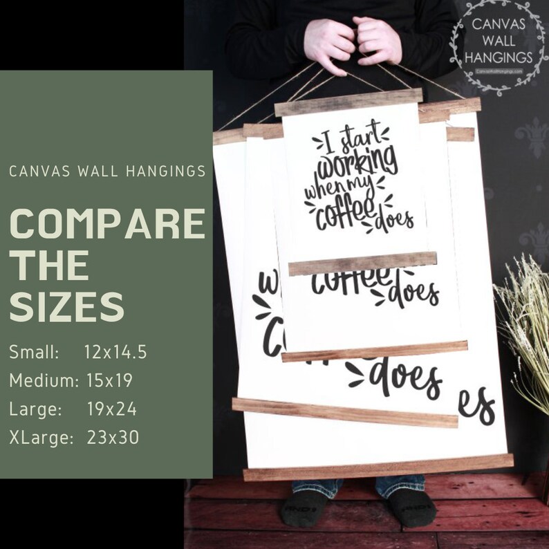 Canvas Wall Print Wood Frame Welcome Wall Art Sign Yay You're Here ...