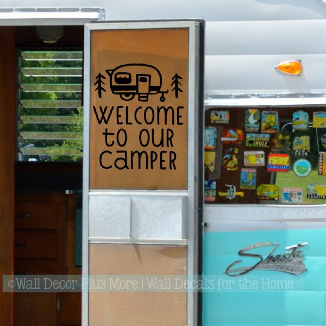 RV Decals Camper Decor Sticker Welcome to Our Camper Wall Words Vinyl ...